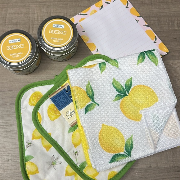 Home Collection | Kitchen | Home Collection Lemon Print Kitchen Set ...